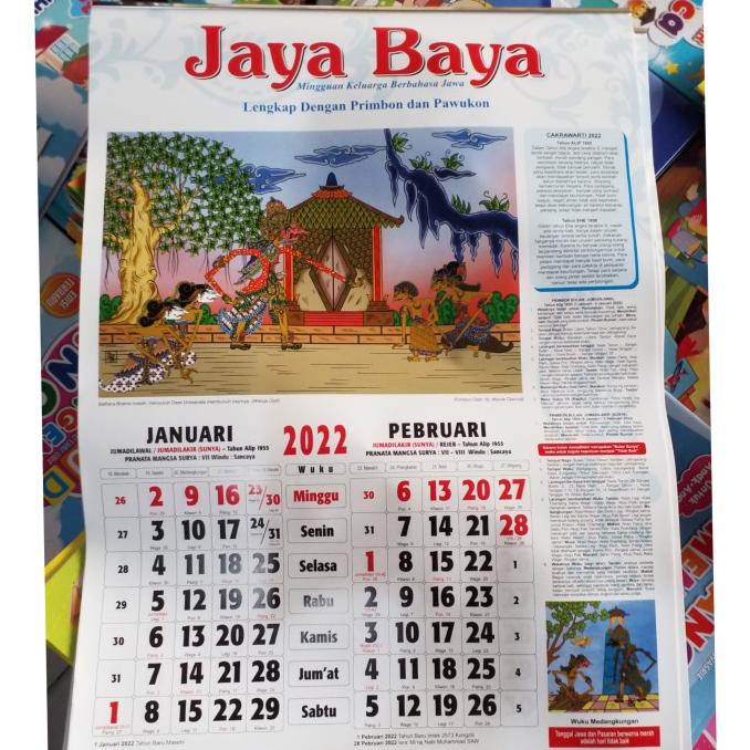 Jual .........] Kalender Jaya Baya Jayabaya 2022 - Kalender Primbon ...