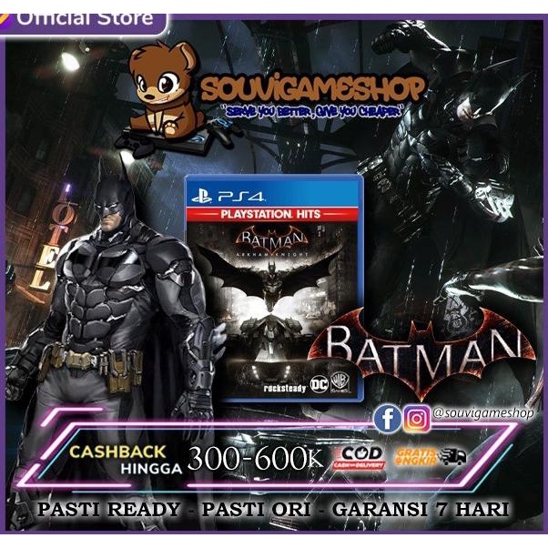 Jual PROMO !! PS4 BATMAN ARKHAM KNIGHT PLAYSTATION HITS CD GAME BD Eng ...