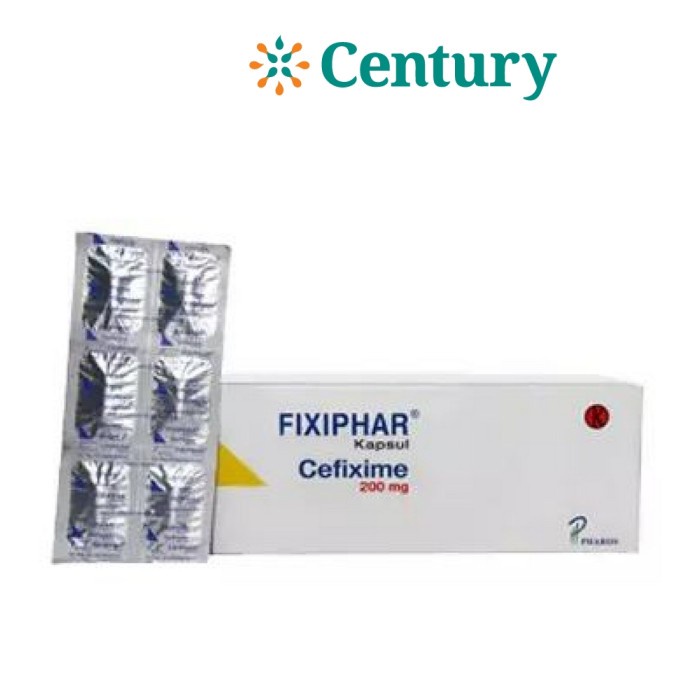Jual FIXIPHAR 200MG 1 STRIP ISI 10 KAPSUL / CEFIXIME / ANTIBIOTIK ... Jual FIXIPHAR 200MG 1 STRIP ISI 10 KAPSUL / CEFIXIME / ANTIBIOTIK ...
