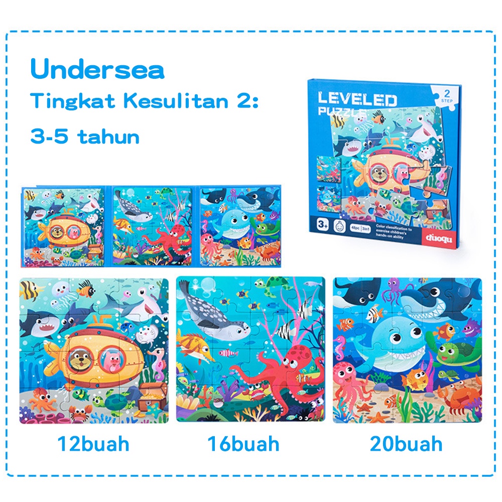 Jual JCHO Puzzle Magnet Anak 3 In 1 Mainan Edukasi Puzzle Anak Leveled Puzzle 5 Step | Shopee ...