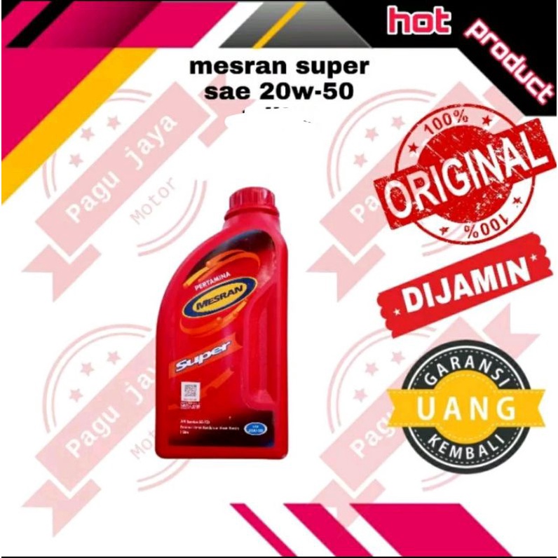 Jual MESRAN SUPER 4T 800ml sae 20w 50 oli mesin motor 4 tak | Shopee ...