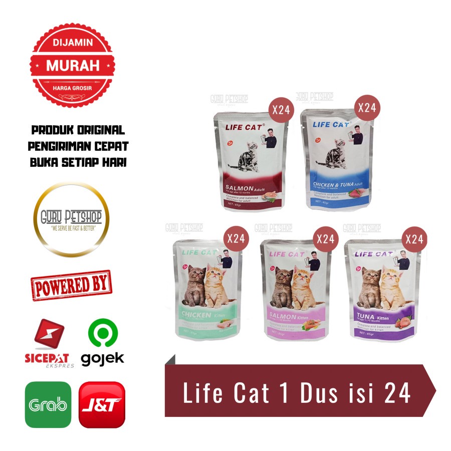 Jual Life Cat Dus Isi 24 / Life Cat Makanan Basah Kucing Dus Isi 24 ...