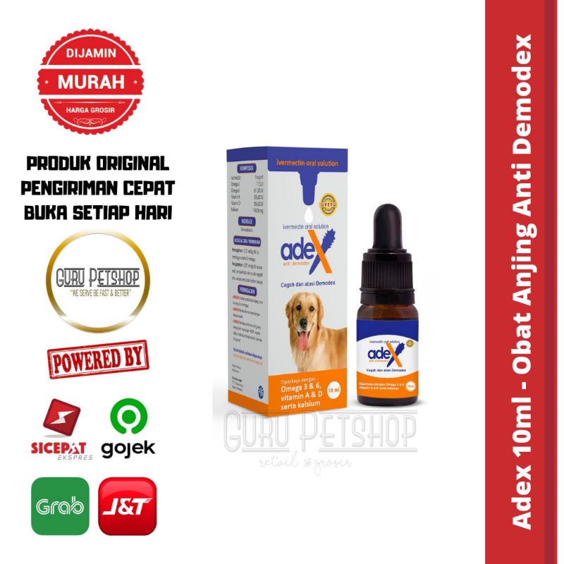 Jual Obat Anjing Anti Demodex ADEX 10 ML | Shopee Indonesia