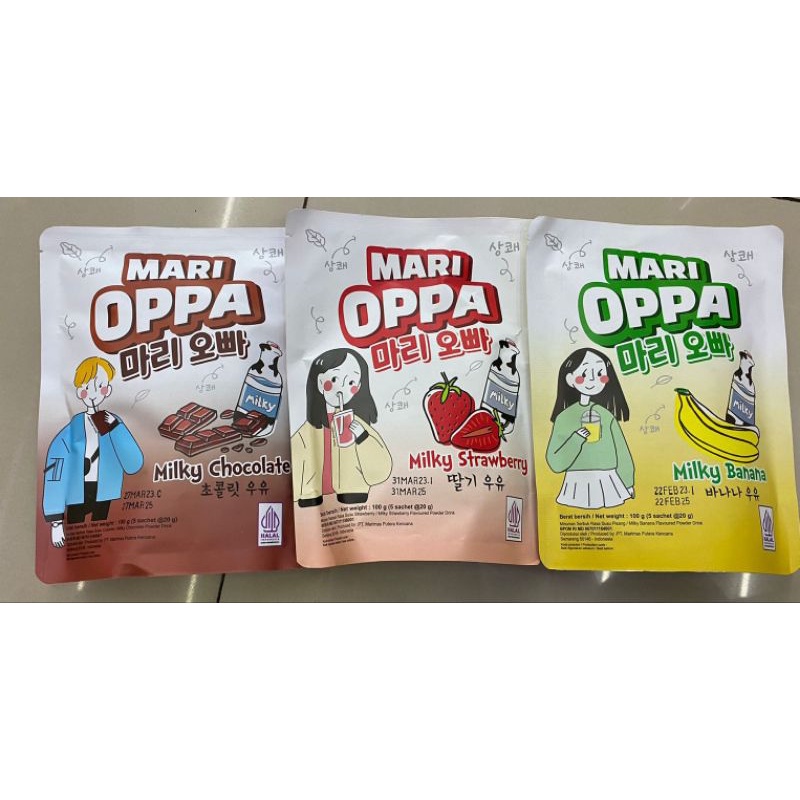 Jual Mari Oppa Minuman Rasa Susu Buah Ala Korea | Shopee Indonesia