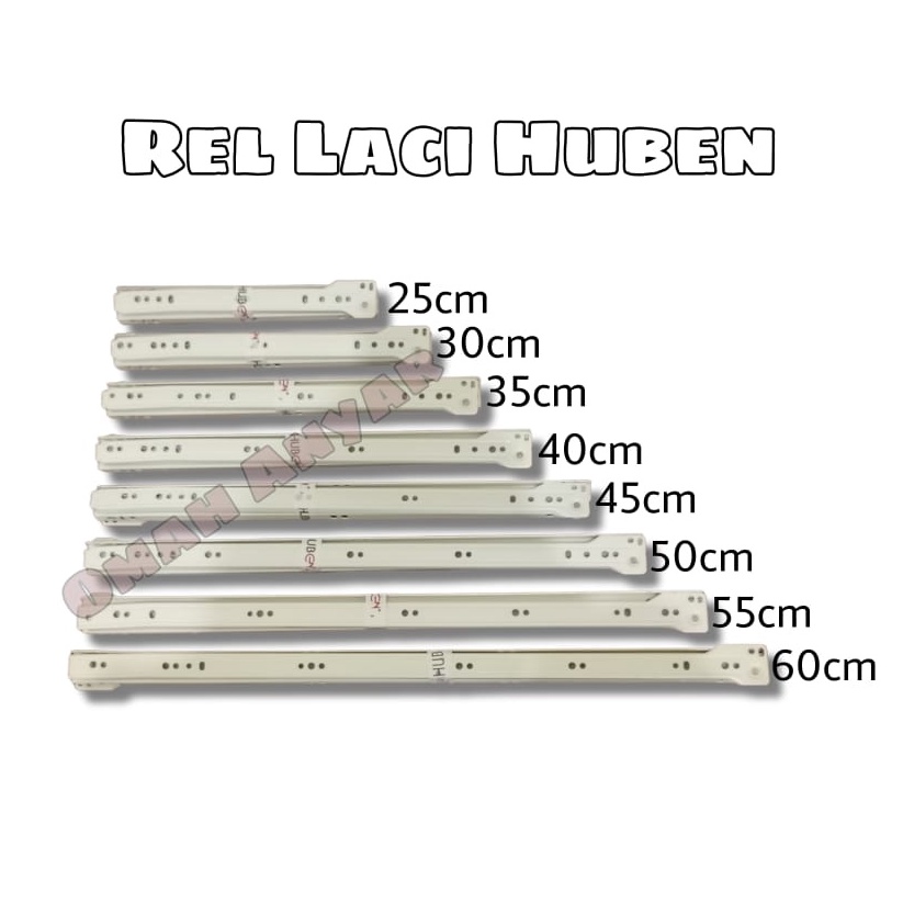 Jual TrxJj8J3 Rel Laci Furniture Elco Huben 25cm - 60cm 250 - 650mm ...