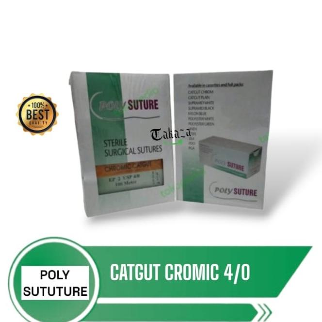 Jual Baru ! Sterile Surgical Suture Catgut Cromic 4/0 Polysuture 100 ...