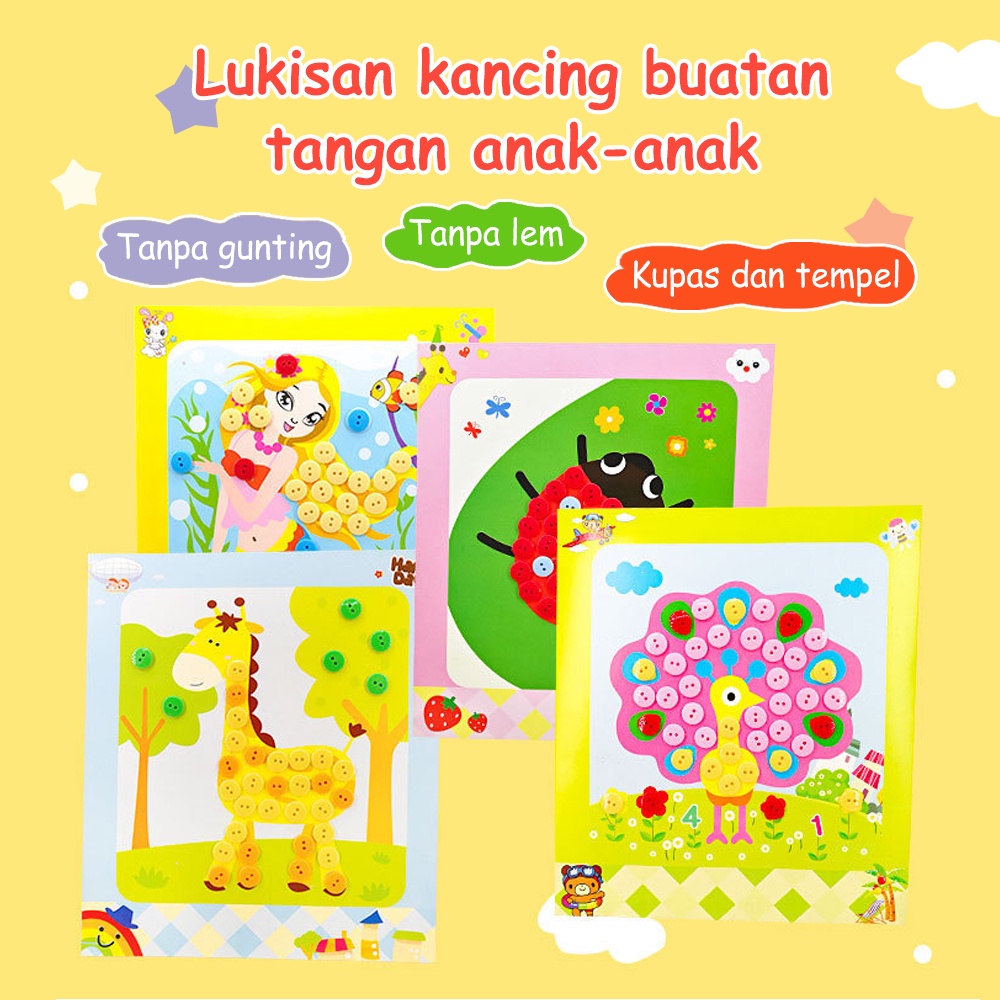 Jual JOYOBABY Diy Tempel Kancing kancing menempel painting button ...