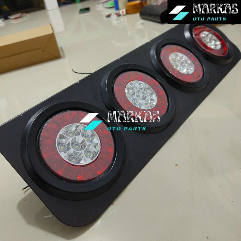 Jual Lampu Led Stop Lamp Truck 12volt - 24volt Model 403 / 303 Merah ...