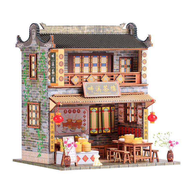 Jual Baru Retro Gaya Cina Tradisional Bangunan Antik DIY Pondok Kreatif ...