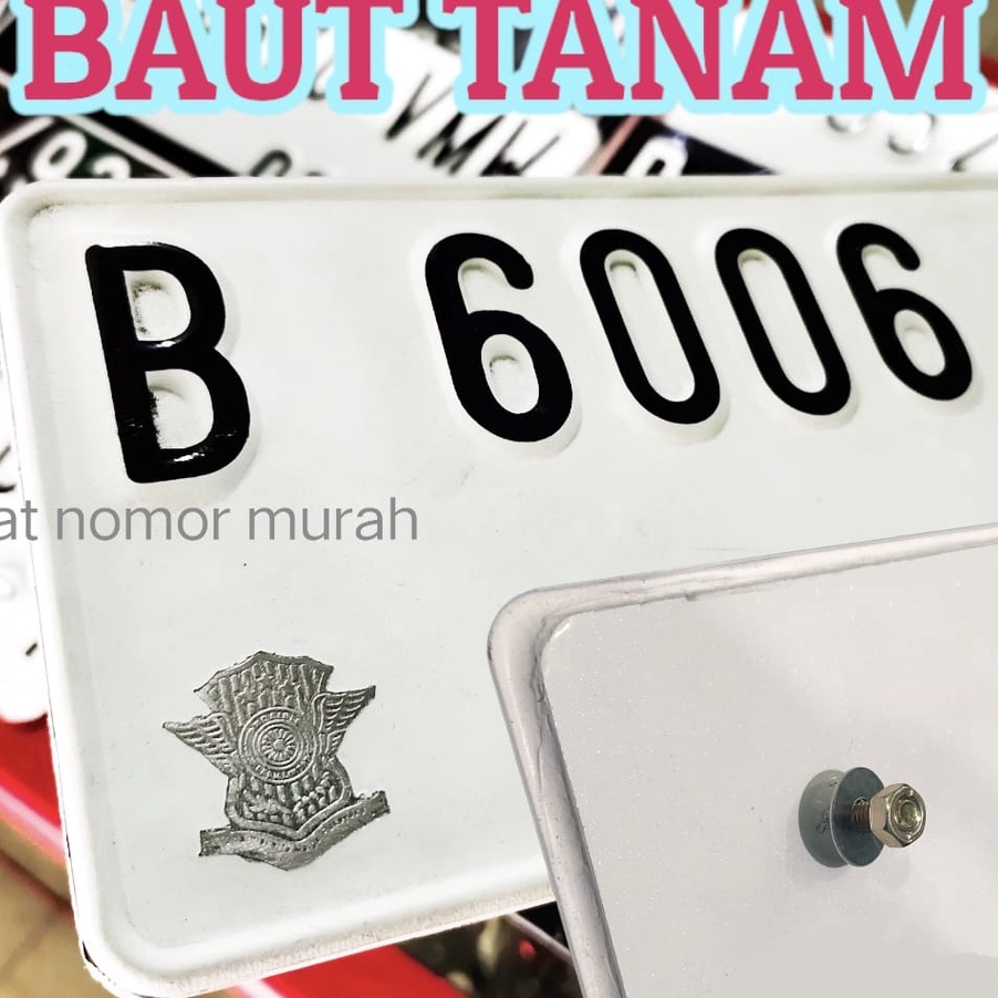 Jual Stok Baru plat nomor motor tebal logo diklantas plat nomor baut ...