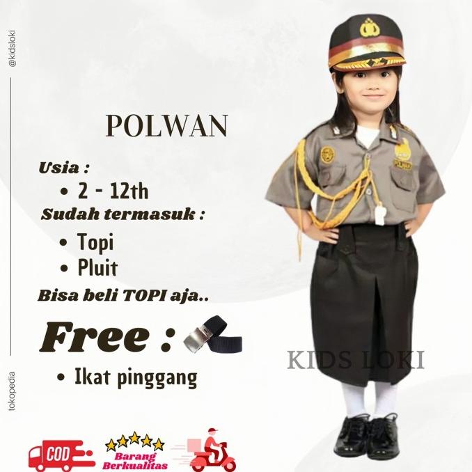 Jual New Kostum Profesi Polwan Cilik Baju Karnaval Anak Seragam Profesi ...