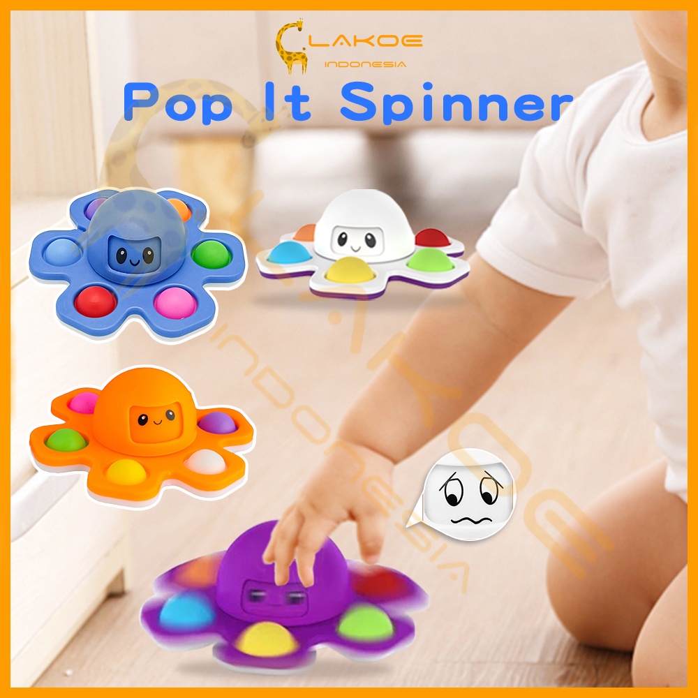 Jual LAKOE Mainan Sensorik Hand Fidget Spinner Anak Pop it/Fidget ...