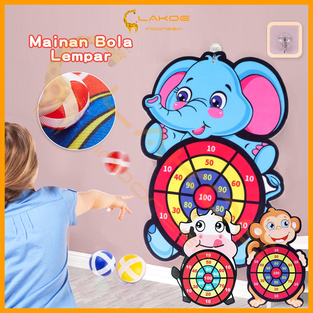 Jual Lakoe Mainan Lempar Bola Papan Tempel/Dart Board Anak/Mainan ...
