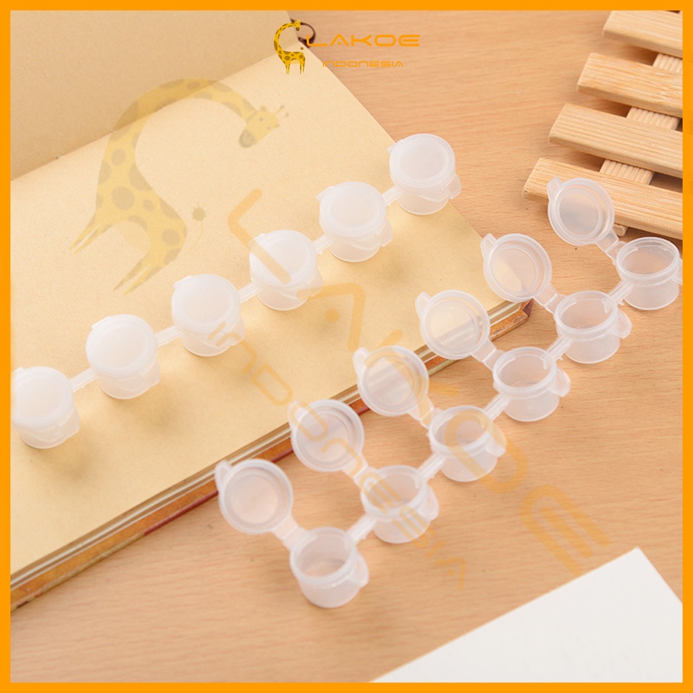 Jual LAKOE tempat cat acrylic wadah cat Pot Cat plastik 3ml & 5 ml ...