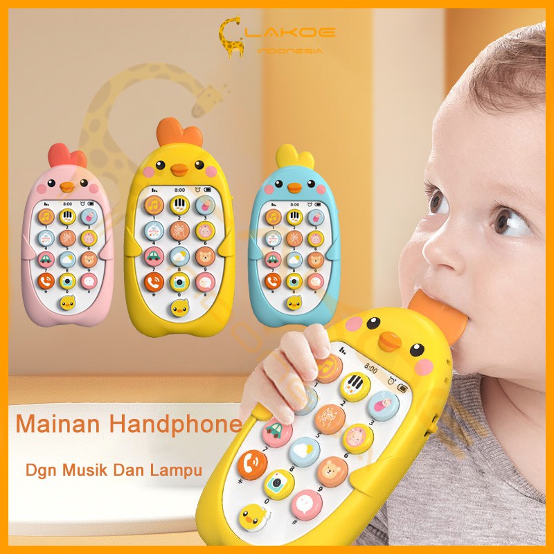 Jual LAKOE Mainan Telepon Edukasi Anak Bayi Mainan hp anak bayi dgn ...