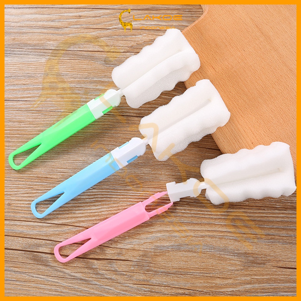Jual LAKOE Sikat Botol / Sponge Bottle Brush /Bottle cleaner- Spons ...