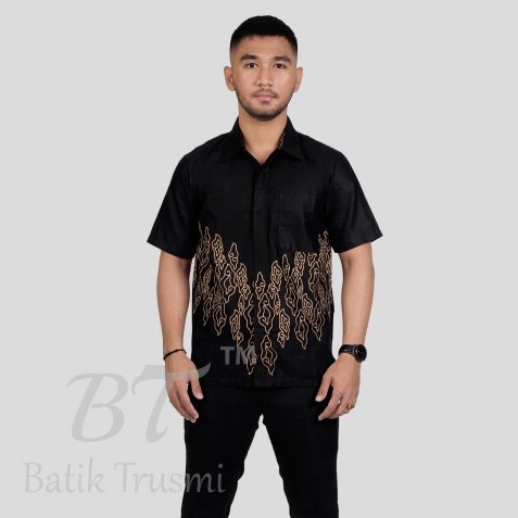Jual Best Seller Batik Trusmi Kemeja Kerja Batik Pria Lengan Pendek ...