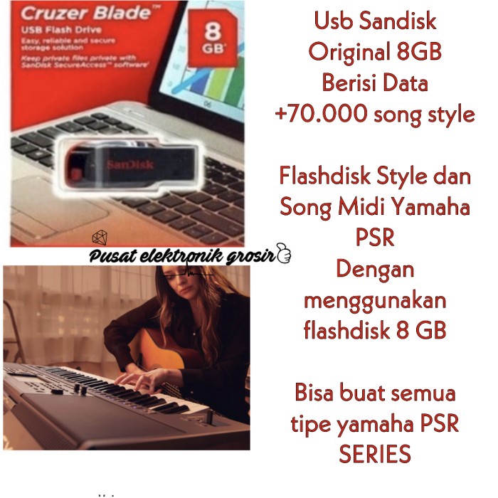 Jual Flashdisk lagu keyboard usb song style yamaha all types psr series ...