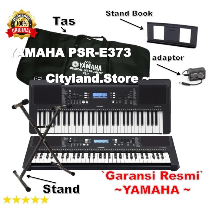 Jual Keyboard Yamaha PSR E 373 / PSR E373 / PSRE 373 Original Garansi ...