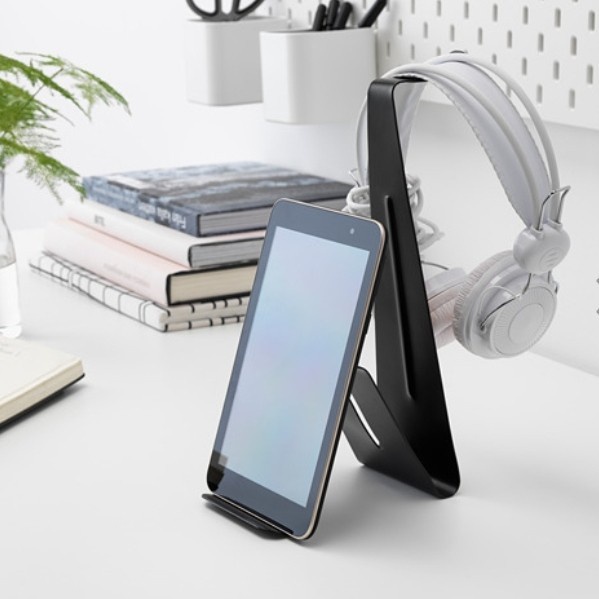 Jual Stand Tablet Dan Tempat Headset Serbaguna 28cm Original_Hitam ...