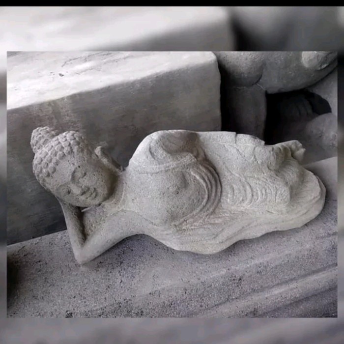 Jual Althis- Koleksi Patung Budha Tidur Dari Batu Alam Merapi | Shopee ...