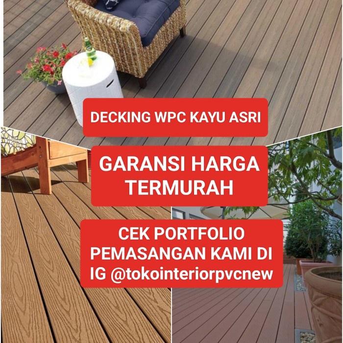 Jual LANTAI DECKING WPC PLANK BERGARANSI BANYAK PILIHAN | Shopee Indonesia