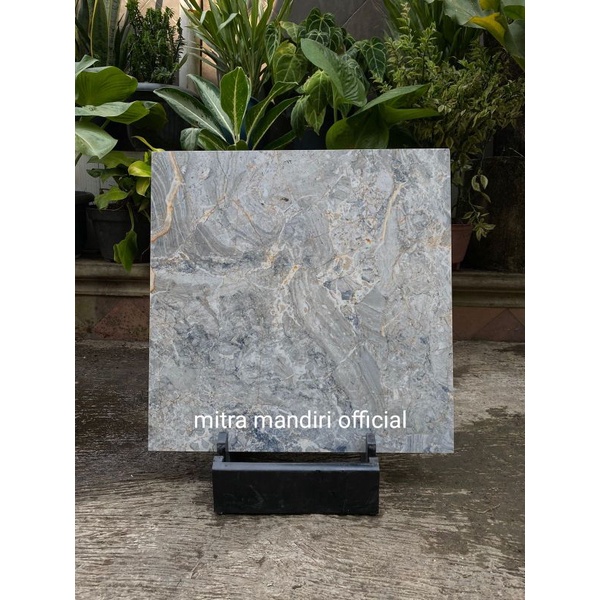 Jual Granite lantai 60x60 Gin dark grey / Garuda tile / Glazed polish ...