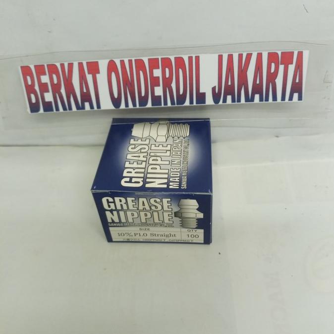 Jual Grease Nipple /Nepel Gemuk 10Mm Lurus "Sk"Japan | Shopee Indonesia