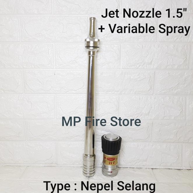 Jual Fire Jet Nozzle 1.5 In Nepel Selang Pemadam Aluminium + Variable ...