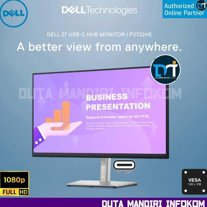 Jual Dell P2722He 27" Inch - Fhd Ips Hdmi Dp Usb-C Professional Monitor ...