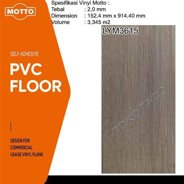 Jual vinyl lantai motif kayu MOTTO LYM3615 interior apartemen 2mm/box | Shopee Indonesia