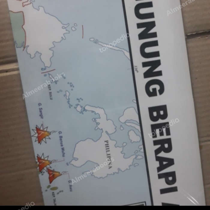 Jual Bestseller Peta Tematik Sebaran Gunung Berapi Lipat | Shopee Indonesia