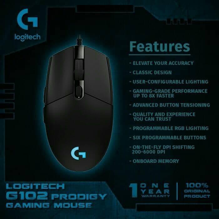 Jual LOGITECH G102 PRODIGY GAMING MOUSE RGB | Shopee Indonesia