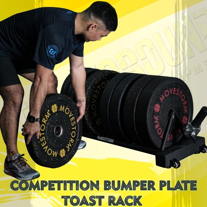 Jual Movestorm Competition Bumper Plates Toast rack | Shopee Indonesia