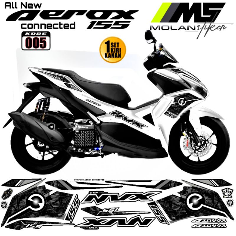 Jual Decal Sticker Striping Variasi Aerox New NVX 155 All New Aerox 155 ...