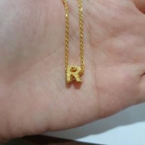 Jual NEWPRODUK SET KALUNG HURUF R EMAS ASLI KADAR 700 !!!!! | Shopee ...