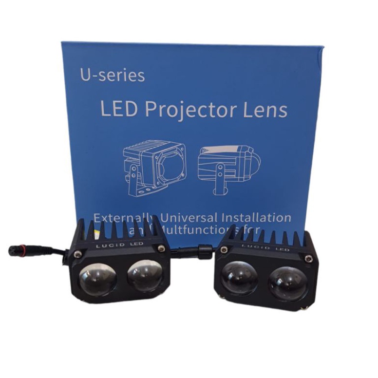 Jual STOK TERBARU Lampu led tembak 2 mata lampu led mini projector 2 ...