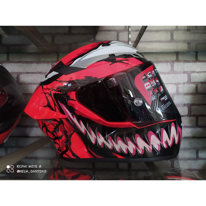 Jual KYT TT COURSE CARNAGE MARVEL LIMITED EDITION | Shopee Indonesia