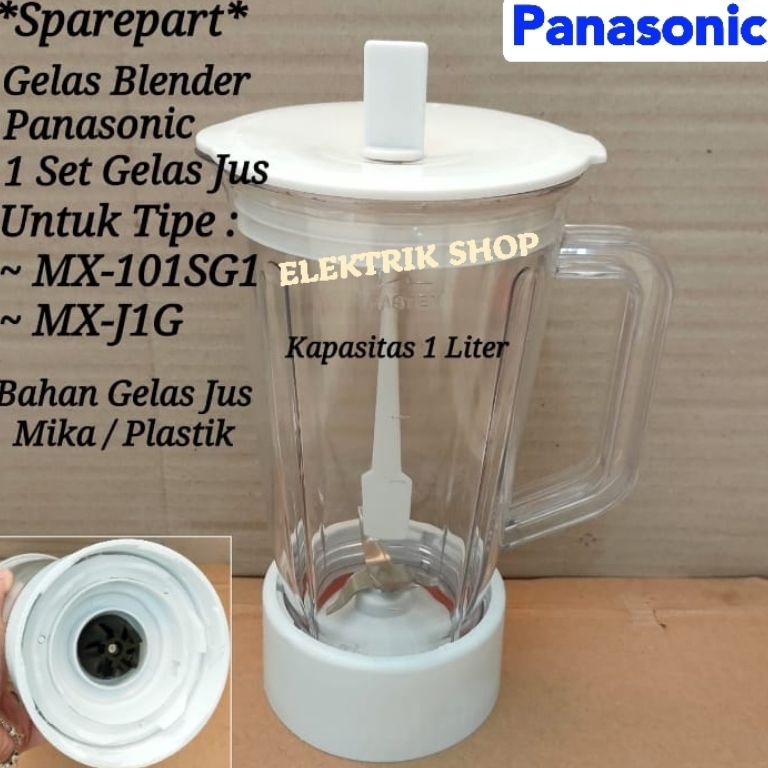 Jual LANGSUNG ATC GELAS JUS PLASTIK BLENDER PANASONIC 1 SET UNTUK TIPE MX-101SG MX-J1G KAPASITAS ...
