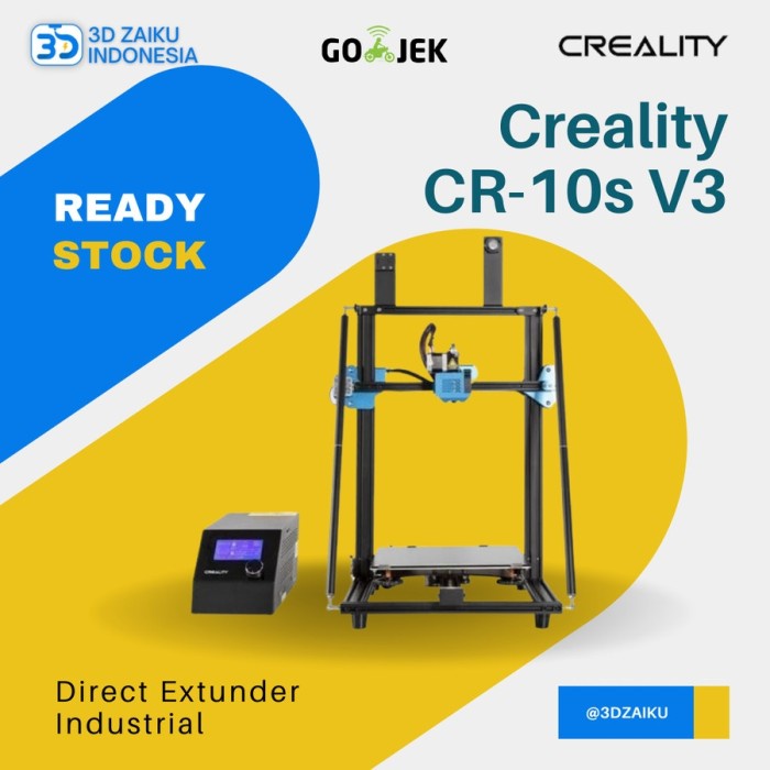Jual original creality cr-10s v3 direct extruder industrial 3d printer ...