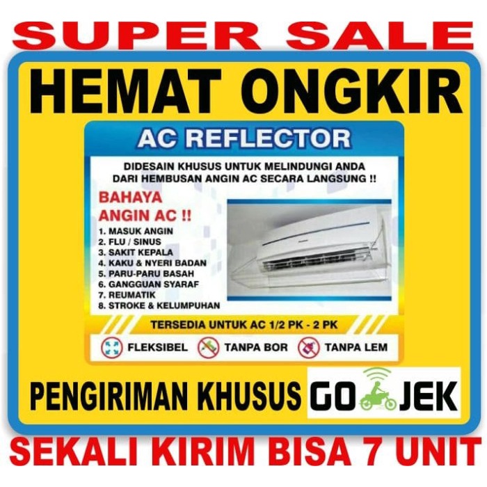 Jual UK 80cm 1/2 pk Talang AC/AC Reflektor/AC Shield/Akrilik AC ...