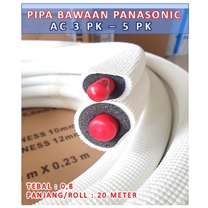 Jual PIPA AC 3/8 5/8 3PK 3 PK 0.8 PER METER BAWAAN PANASONIC | Shopee ...