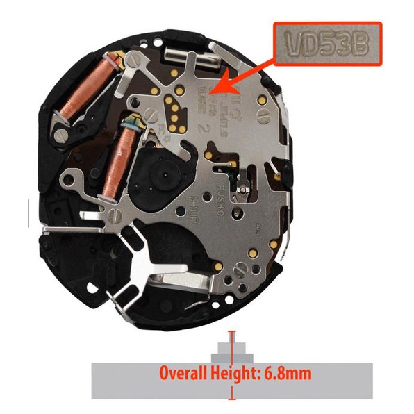 Jual Mesin Jam Tangan VD53B VD53C VD 53 Chrono Original | Shopee Indonesia