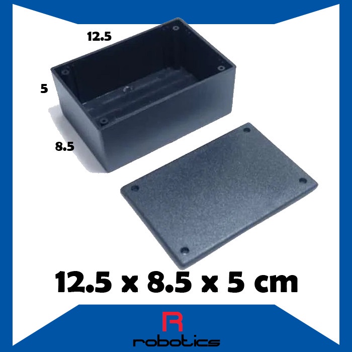 Jual Box Project X4 Hitam Plastik 125x85x50 mm 12.5x8.5x5 cm [Plus Baut ...
