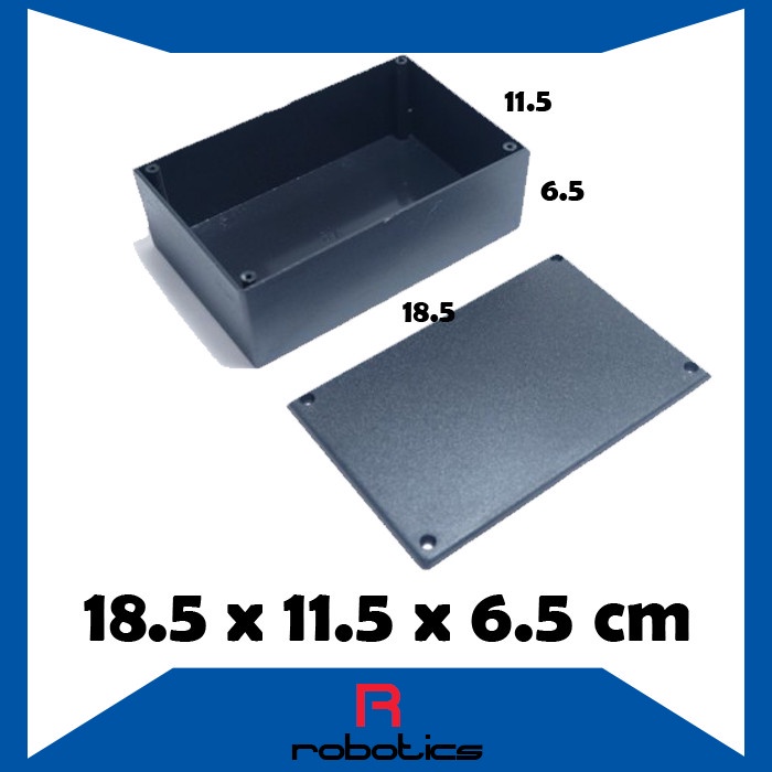 Jual Box Project X6 Hitam Plastik 185x115x65 mm 18.5x11.5x6.5 cm Plus ...