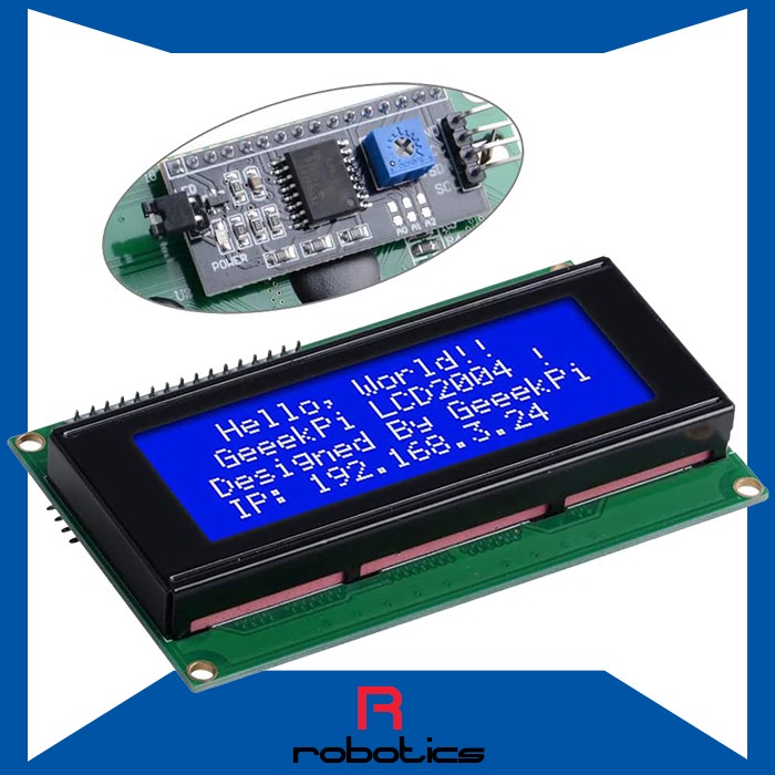 Jual LCD 20x4 With I2C Serial Interface Module LCD 2004 I2C LCD 20X04 ...