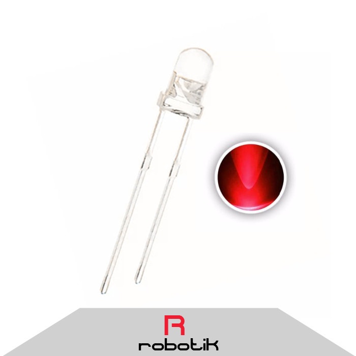 Jual LED 3mm Super Bright Red Merah CLEAR | Shopee Indonesia