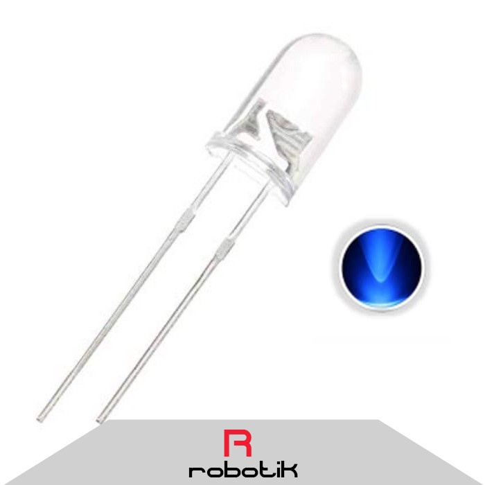 Jual LED F5 5MM SUPER BRIGHT BLUE BIRU CLEAR | Shopee Indonesia