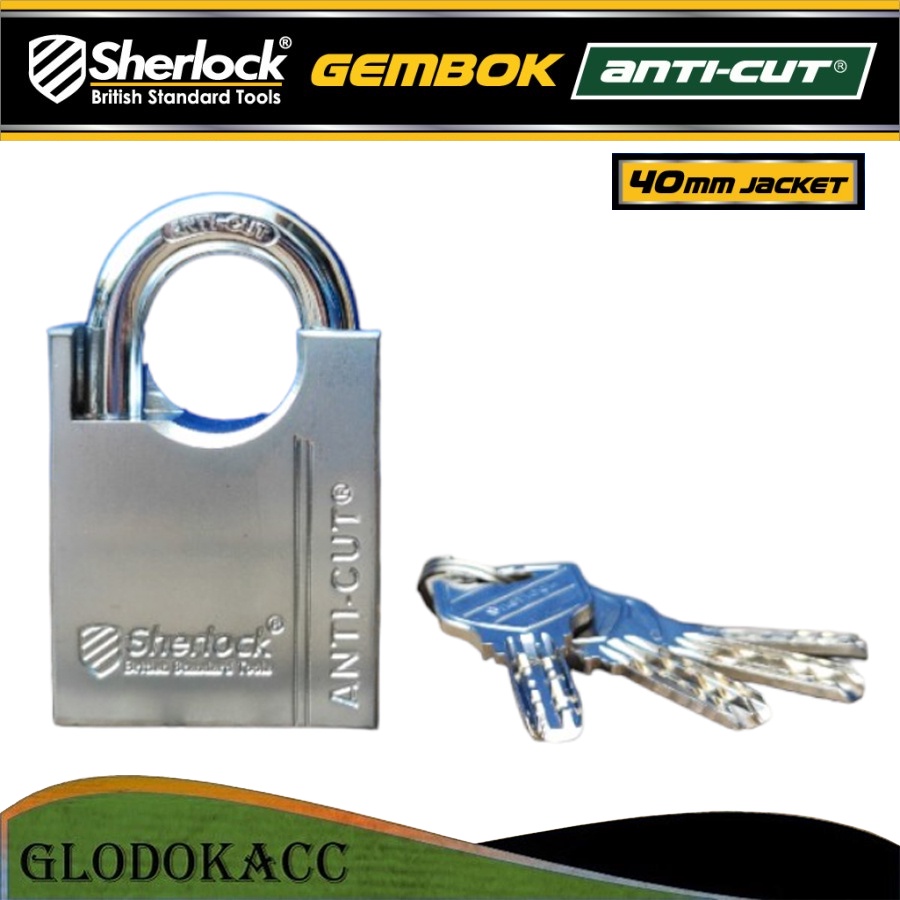 Jual Gembok Original Sherlock Tools ANTI CUT 40 - 60 mm Jaket | Shopee Indonesia