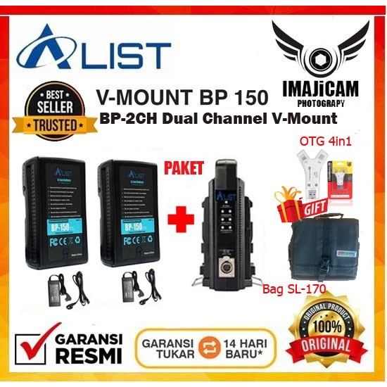 Jual Alist Battery V-Mount BP150 10400mAh Lithium-ion Garansi Resmi | Shopee Indonesia